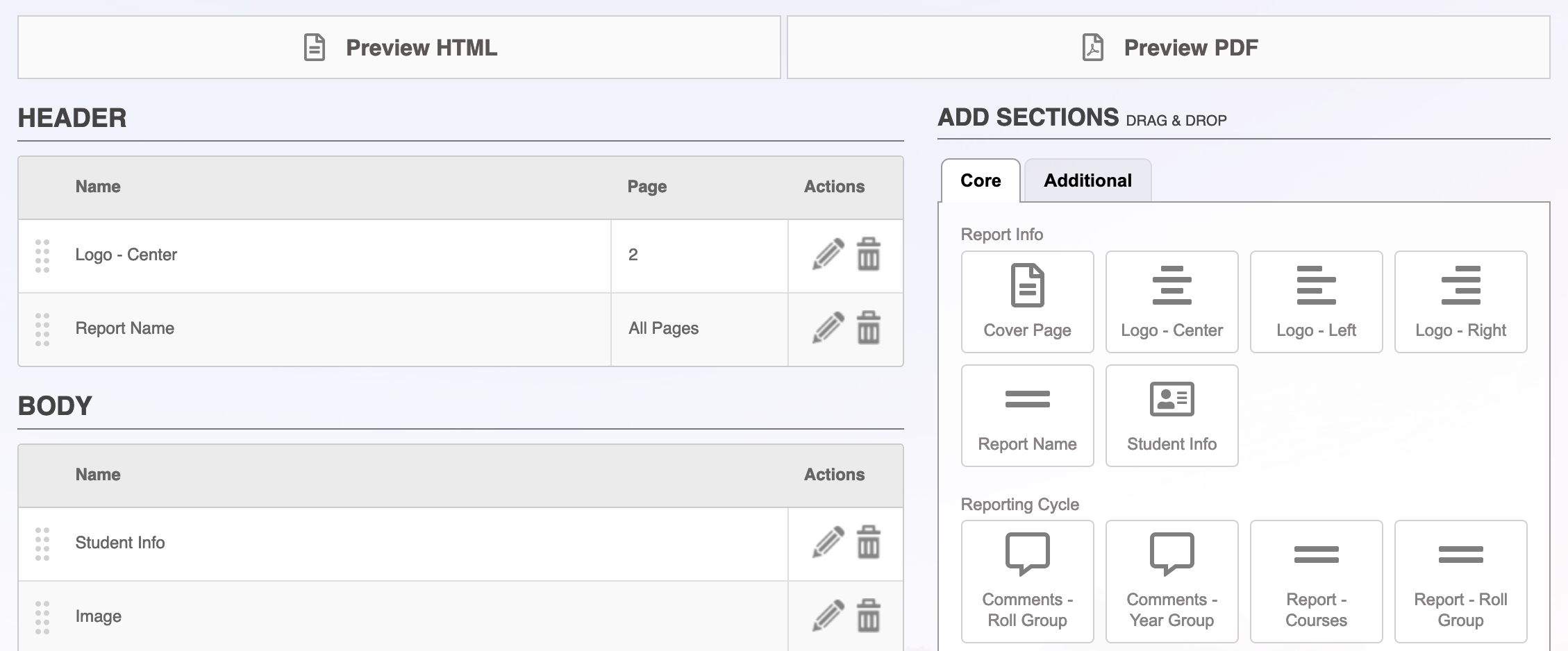 Template Builder | Gibbon Documentation